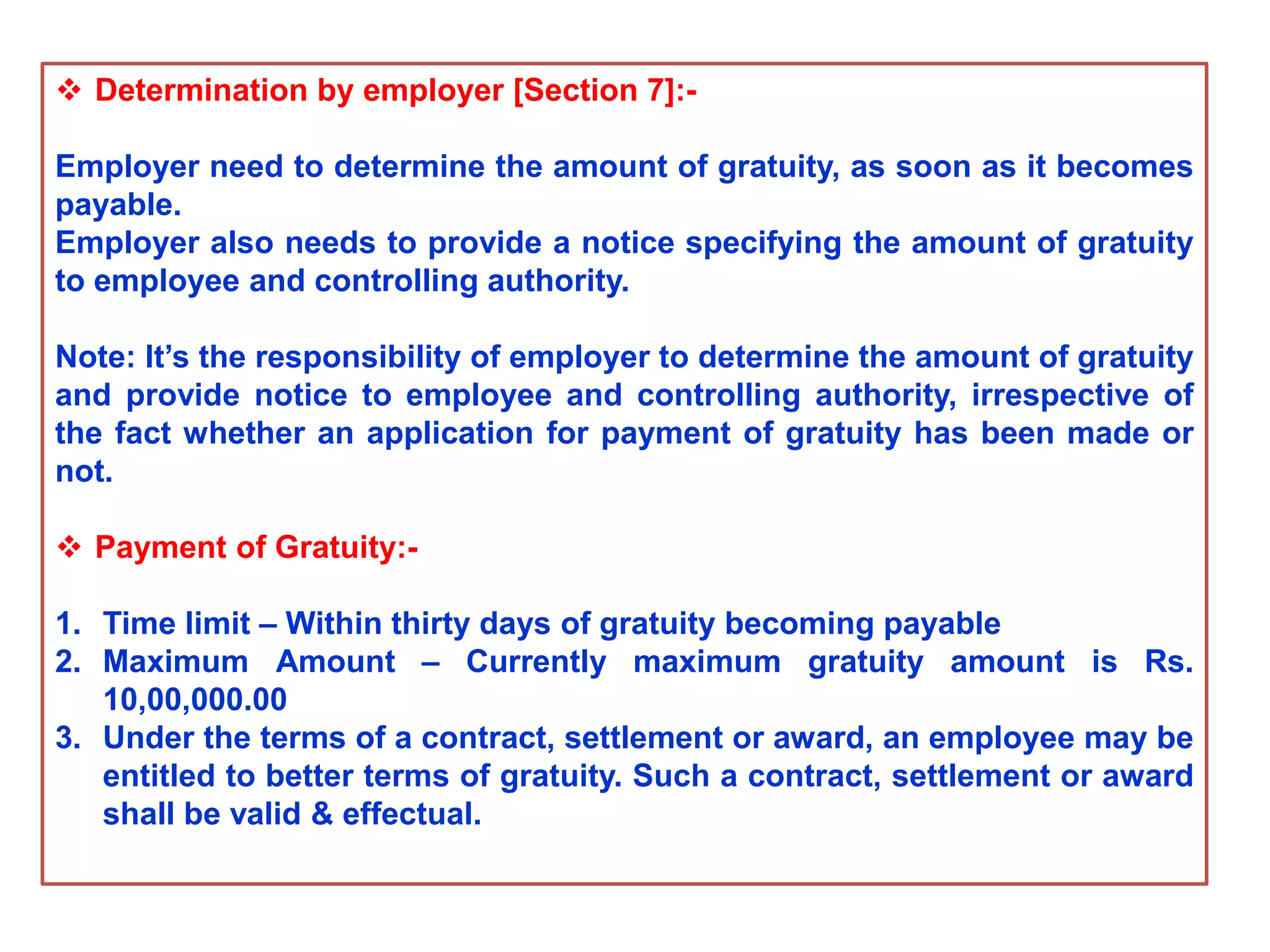 Payment of Gratuity Act, 1972 | PPTX