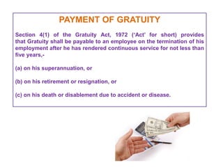 Payment of Gratuity Act, 1972 | PPTX