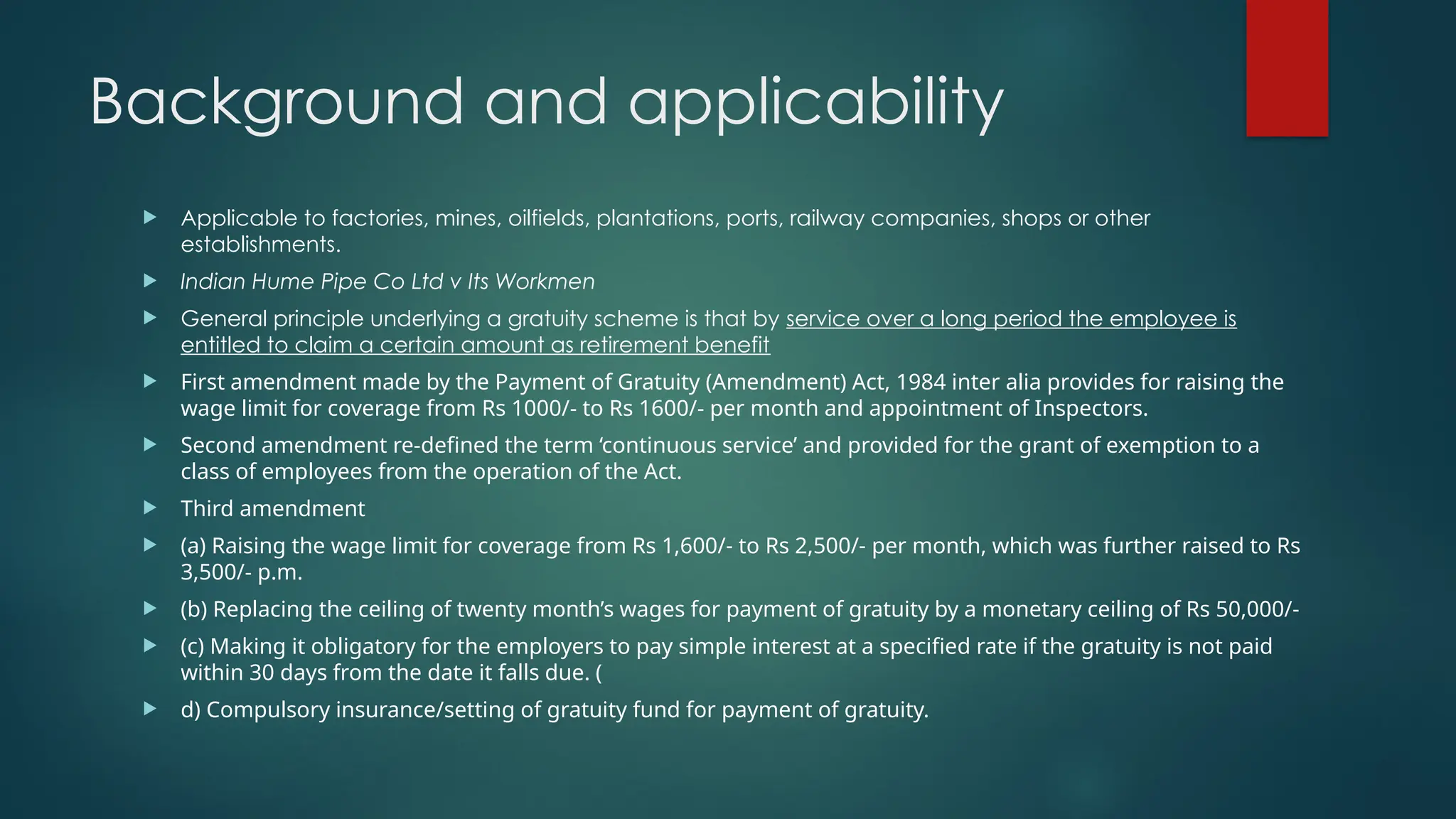 PAYMENT OF GRATUITY ACT labour law two very imp | PPTX