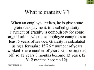 Payment Of Gratuity Act 1972 | ODP