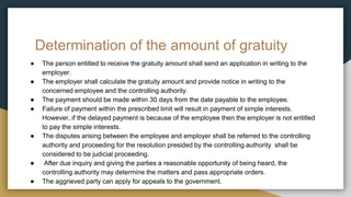 Payment of Gratuity Act, 1972 | PPTX