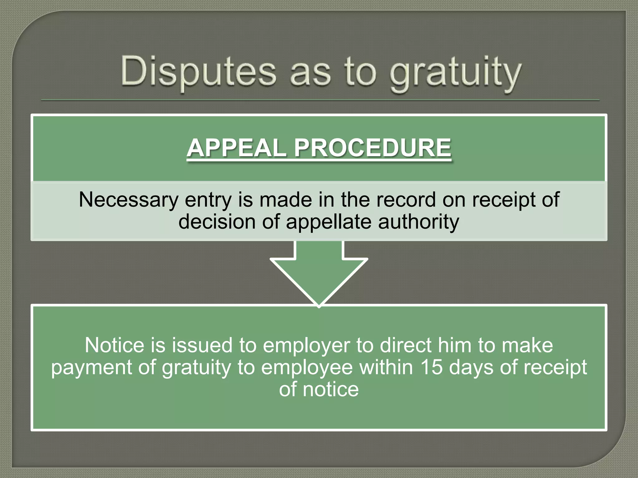 Payment of gratuity act, 1972 ppt | PPTX
