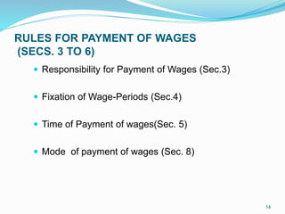 Payment of wages act | PPT