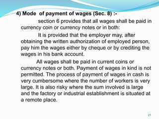 Payment of wages act | PPT