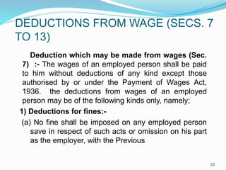 Payment of wages act | PPT