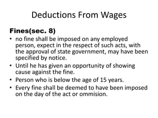 Payment of wages act,1936 | PPTX
