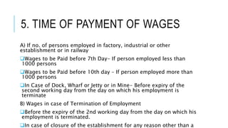 Payment of wages act, 1936 - INDIA | PPTX