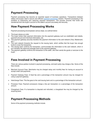 Payment processing | PDF