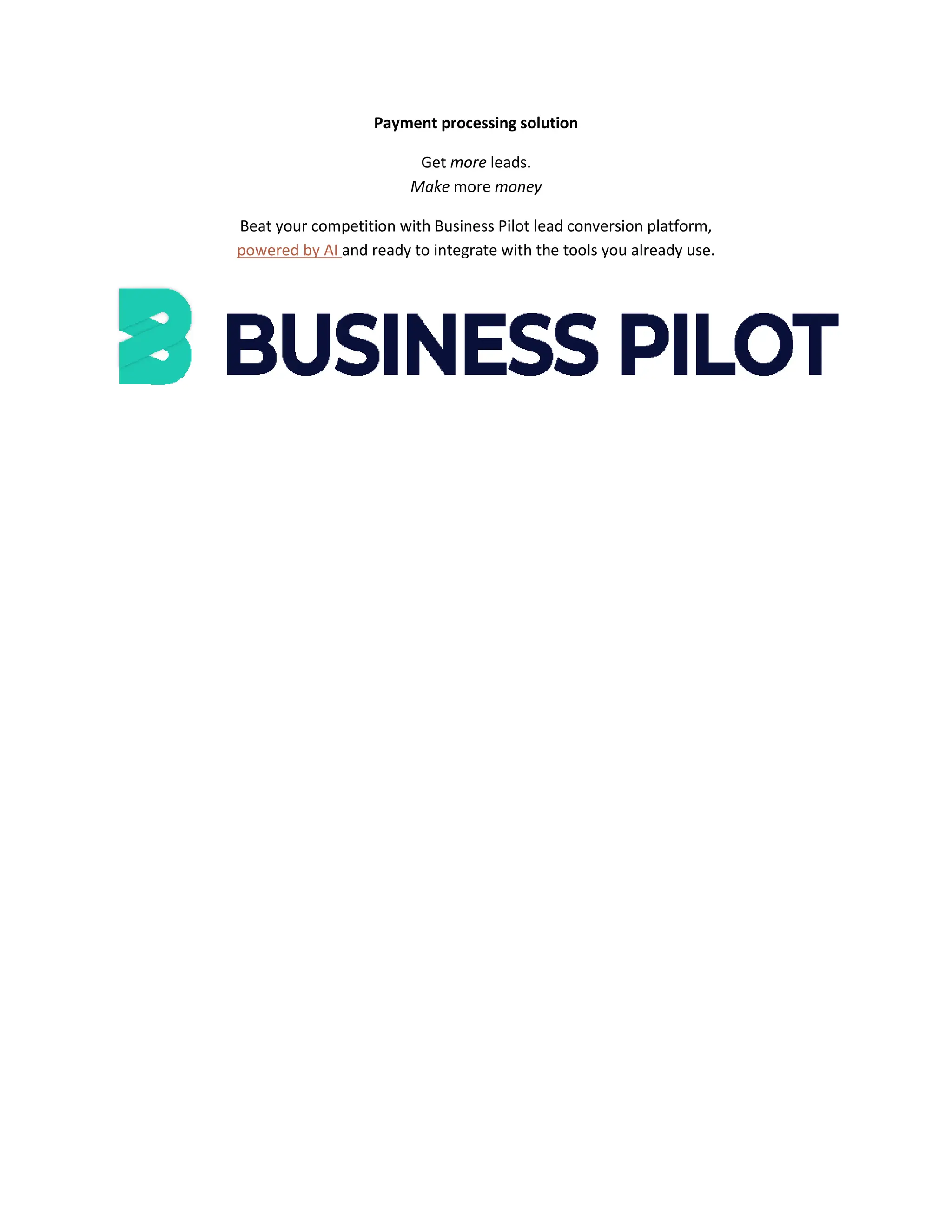 Payment processing solution- Business Pilot .docx