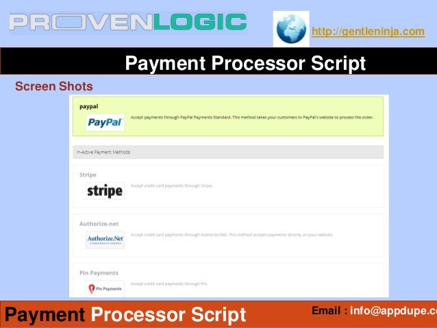 Payment Processor Script