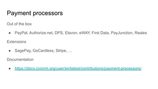 Payment processors in CiviCRM | PDF