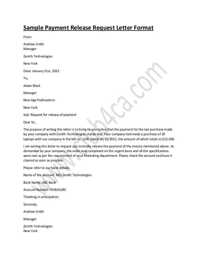 Request Letter For Payment Release Sample Format request-letter-for-payment-release-sample-format