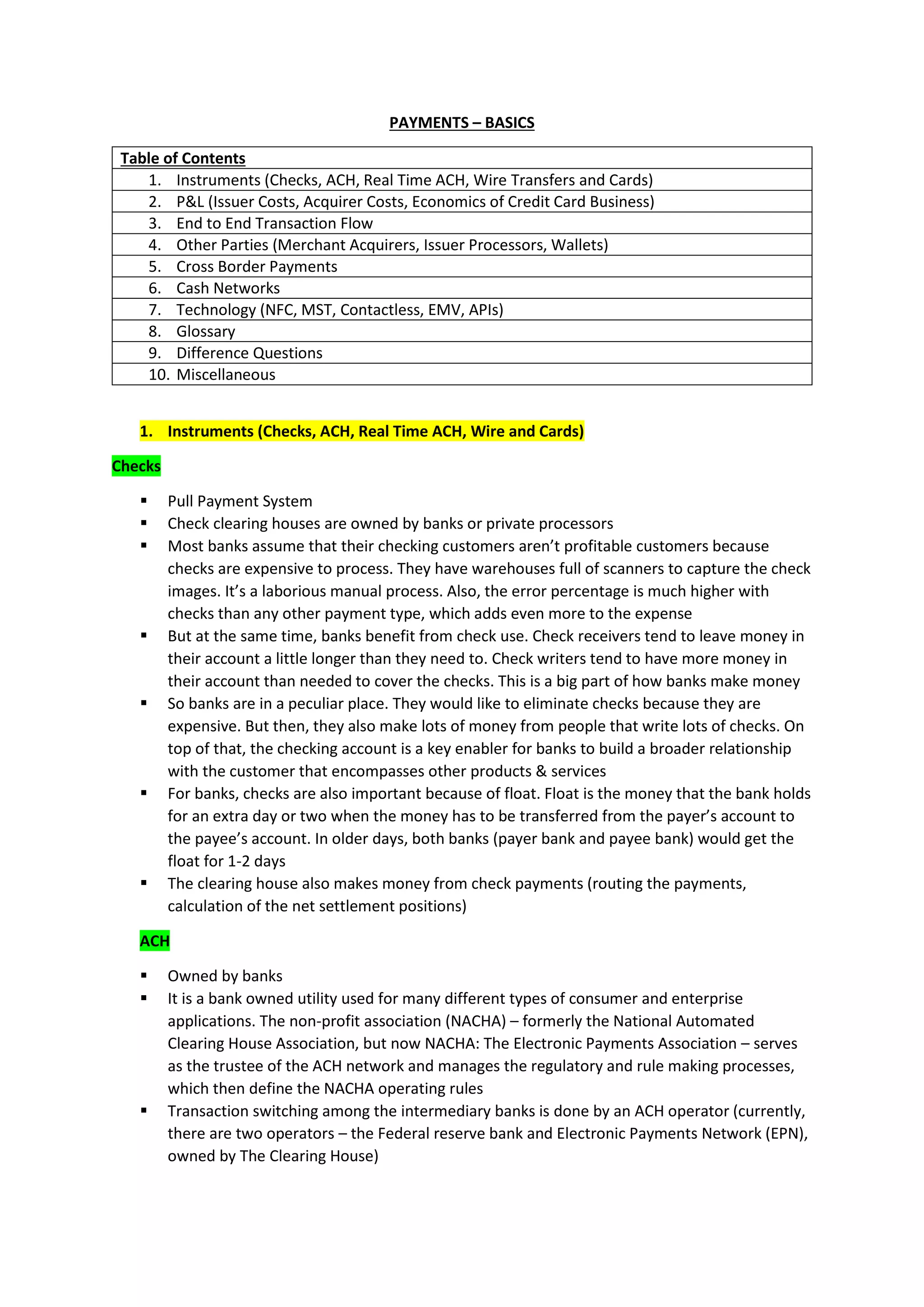 Payments 101 - Basics of Payments | PDF