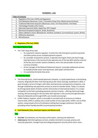 Payments 101 - US Payments - A Primer | PDF | Credit Cards | Personal Debt