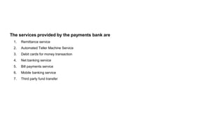 Payments bank | PPTX
