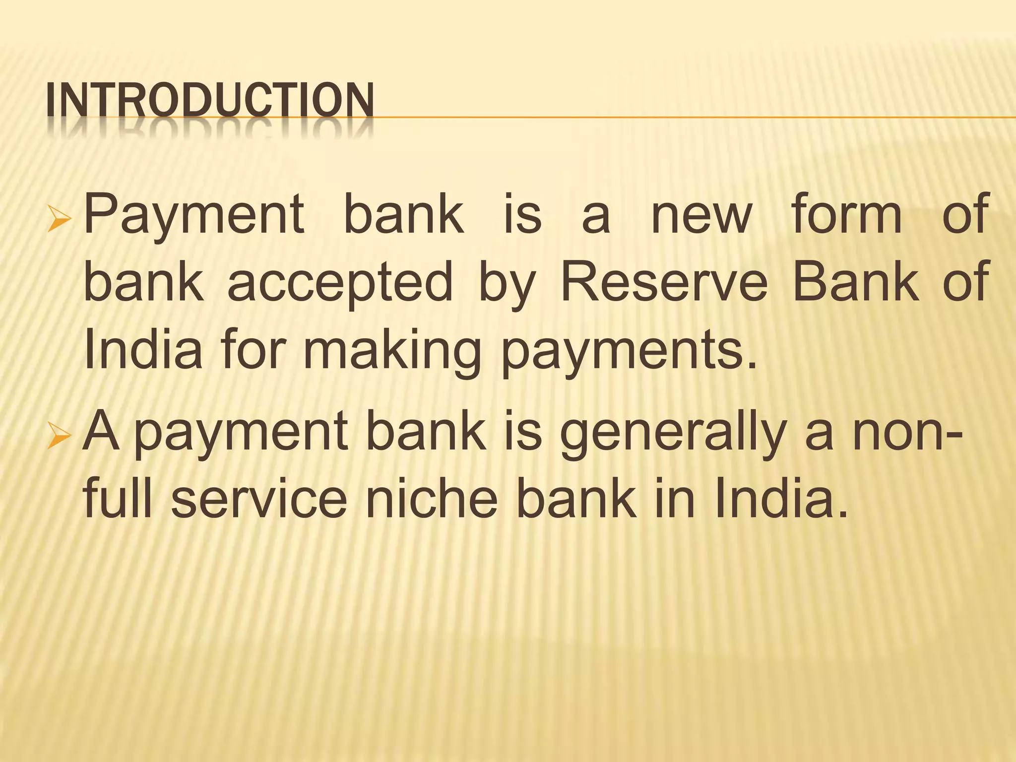 Payments banks | PPTX
