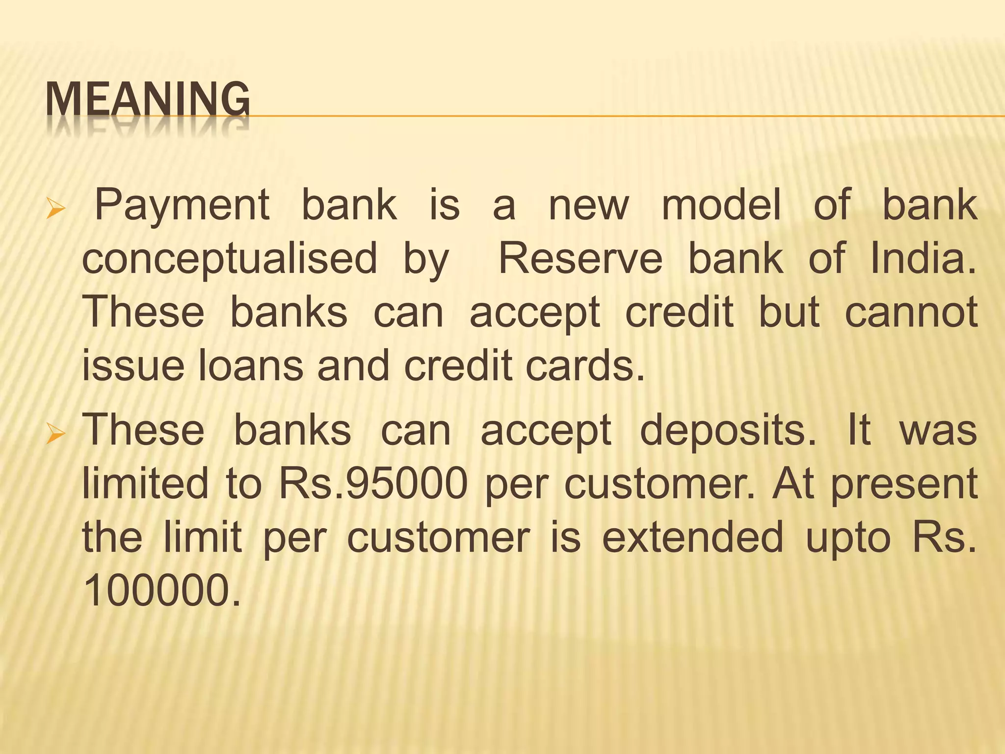Payments banks | PPTX