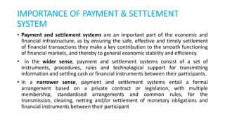 Payment settlement act | PDF