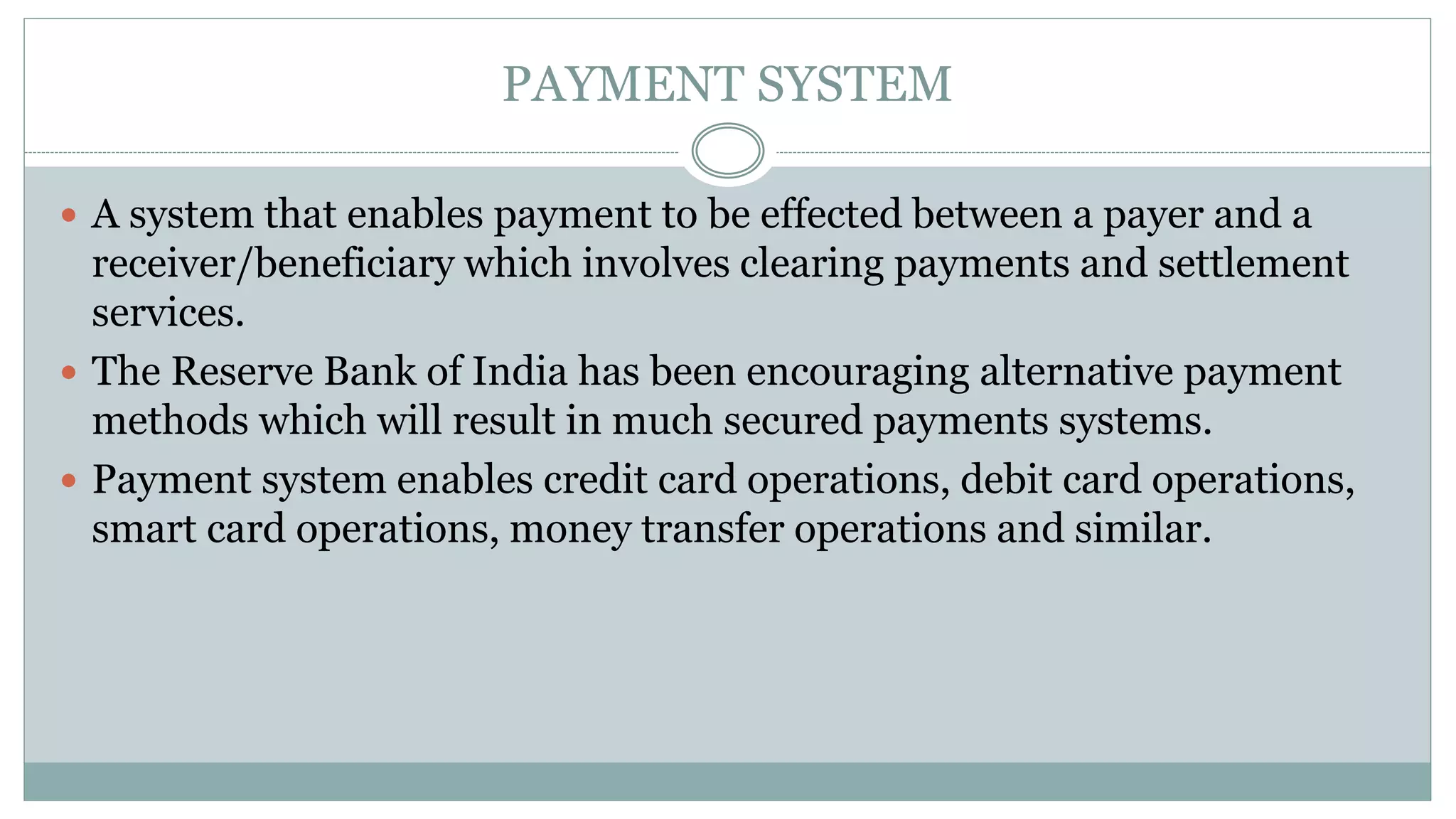 Payment settlement act 2007 | PPTX