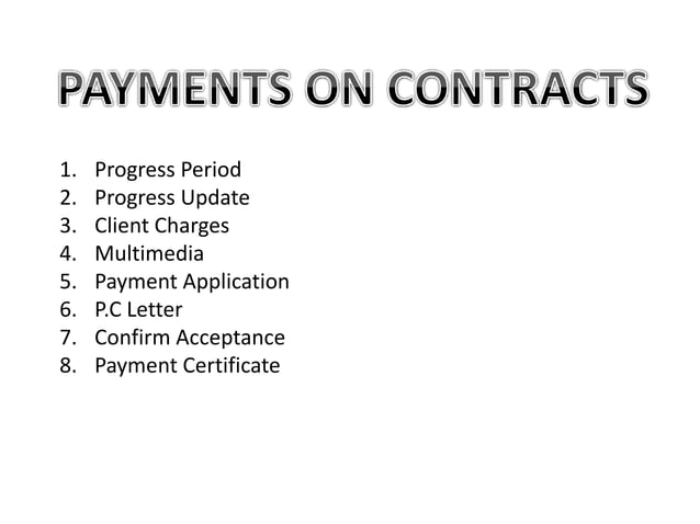 Payments on contracts | PPT
