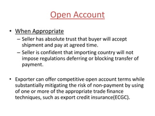 Payment Terms In International Trade ! | PPTX
