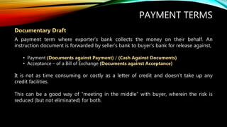 Payment terms - EXIM Business and Credit Risk Analysis | PPTX