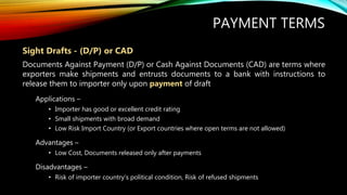Payment terms - EXIM Business and Credit Risk Analysis | PPTX