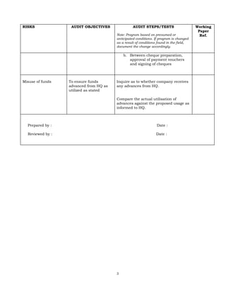 Payment verification audit program | PDF