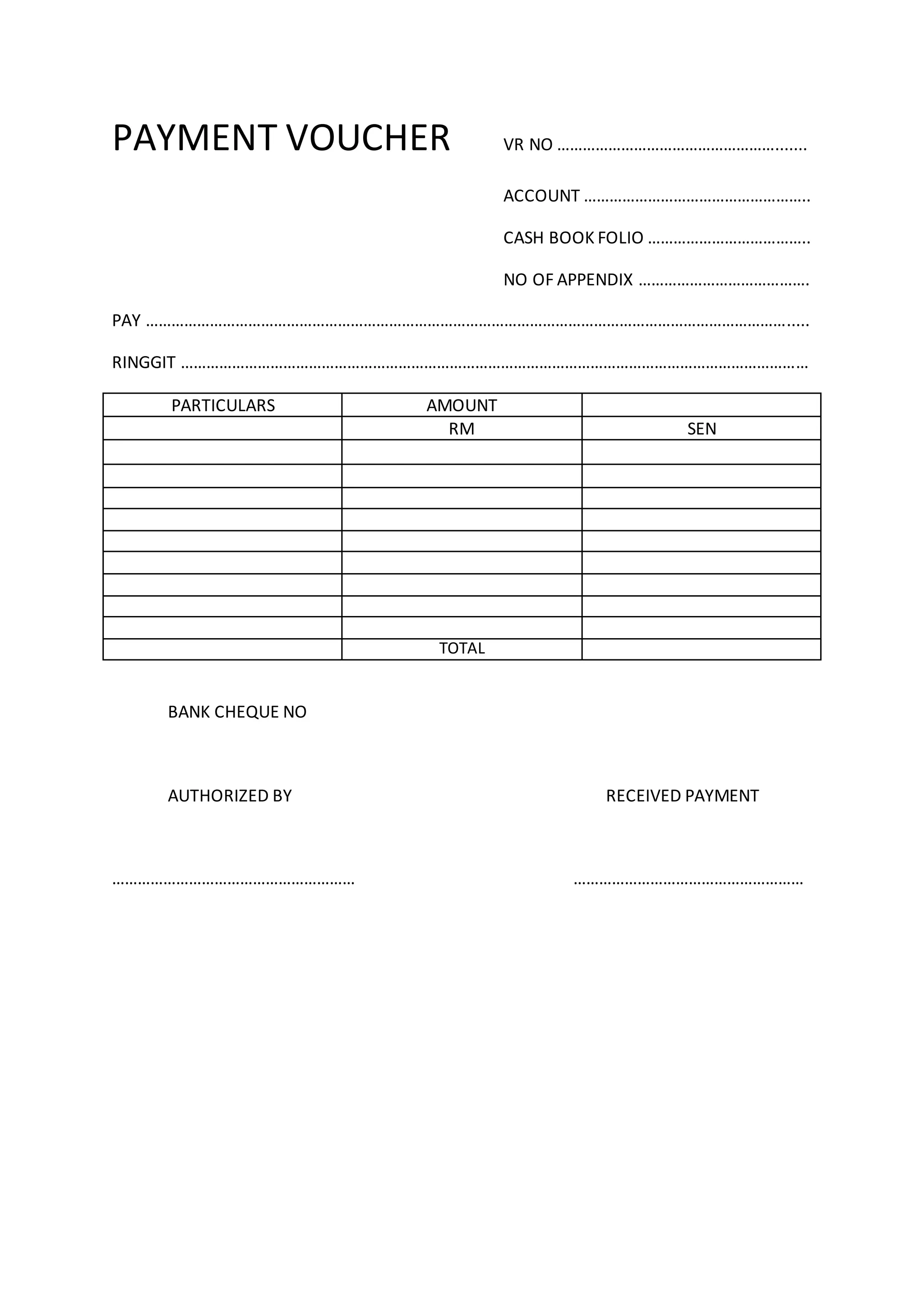 Payment Voucher | DOCX