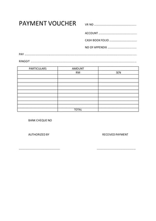 Payment Voucher | DOCX