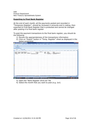 Accounting Systems in spreadsheets Tutorials | PDF