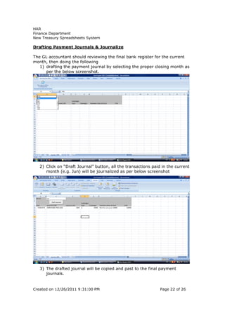 Accounting Systems in spreadsheets Tutorials | PDF