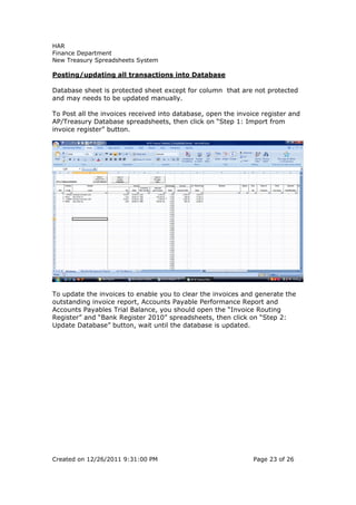 Accounting Systems in spreadsheets Tutorials | PDF