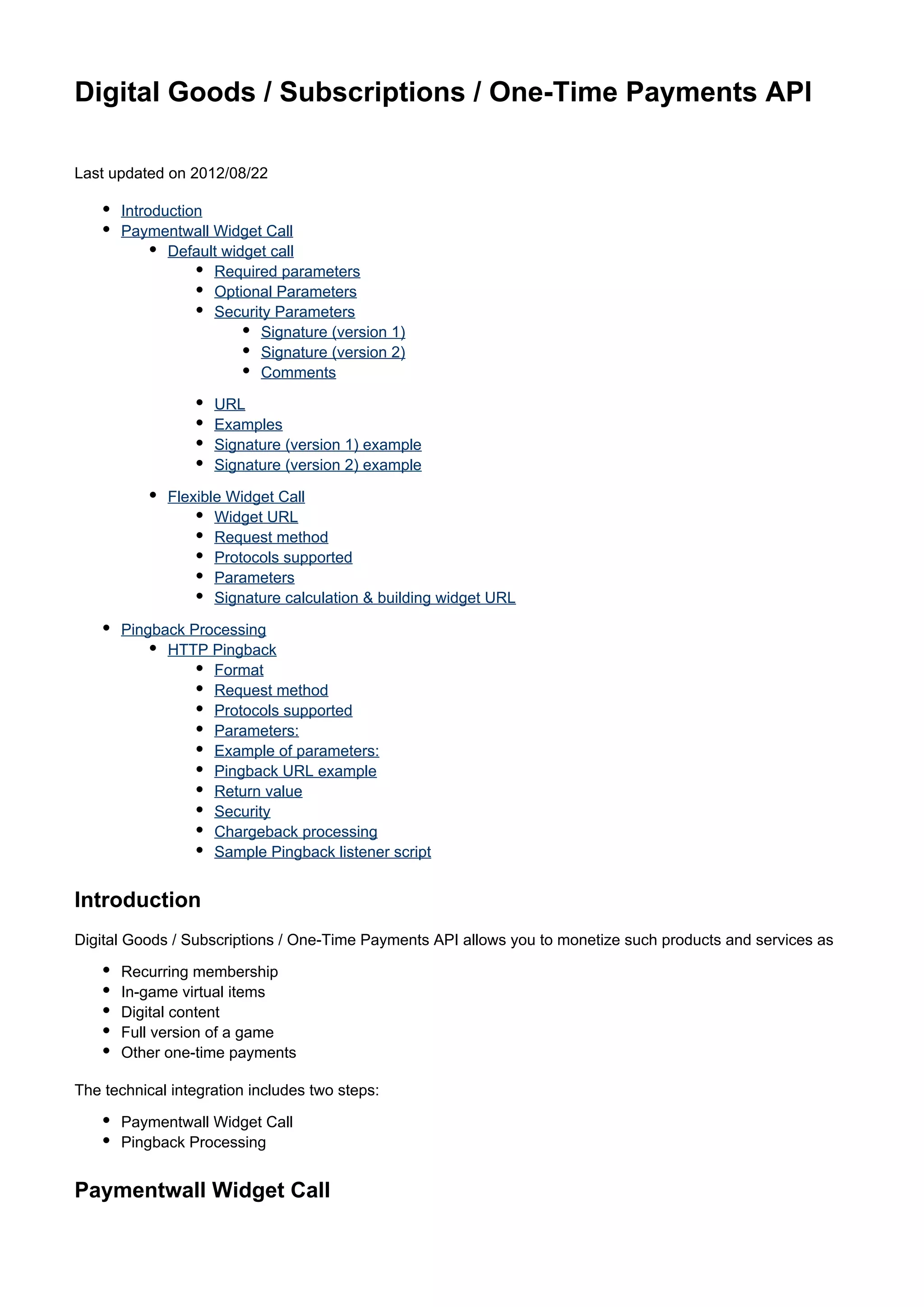 Paymentwall subscriptions-api | PDF