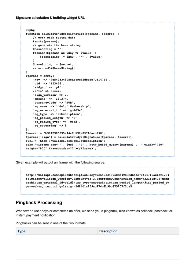 Paymentwall subscriptions-api | PDF