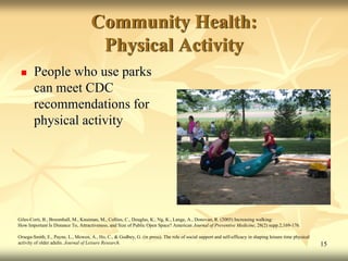 Community and Environmental Benefits of Parks and Recreation | PDF