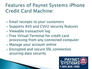 Paynet systems & Credit Card Processing | PPTX