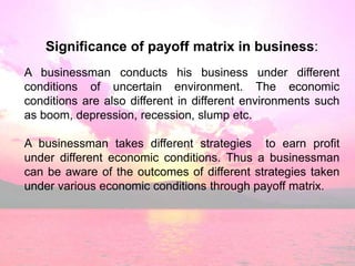 Payoff Matrix Six Sigma