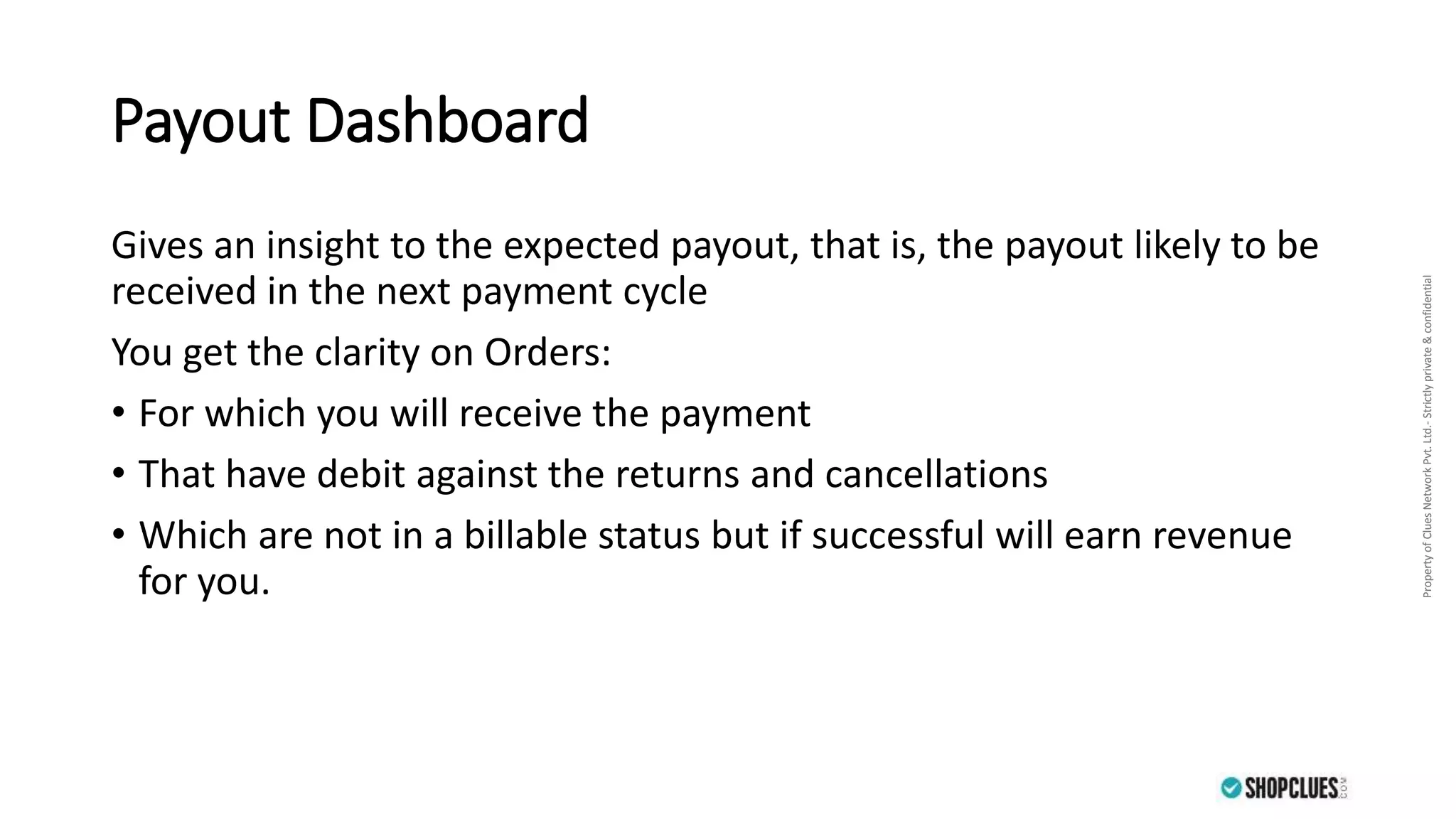 Payout dashboard | PPTX