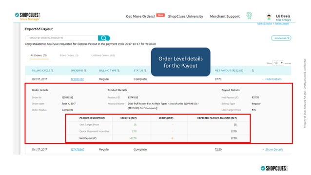 Payout dashboard | PPT