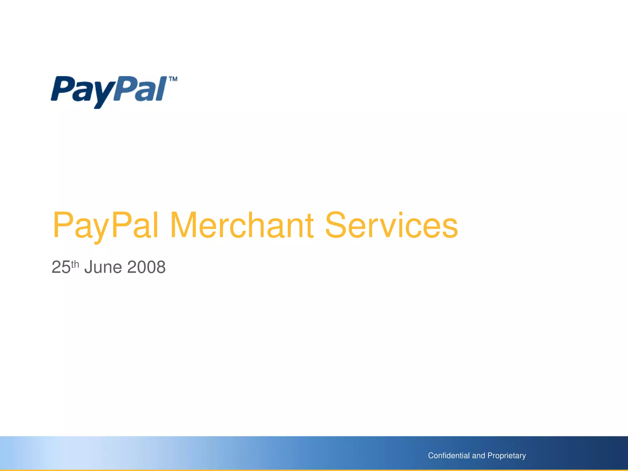 PayPal Merchant Services | PPT