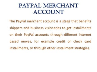 PayPal Merchant Account.pdf | Credit Cards | Personal Debt