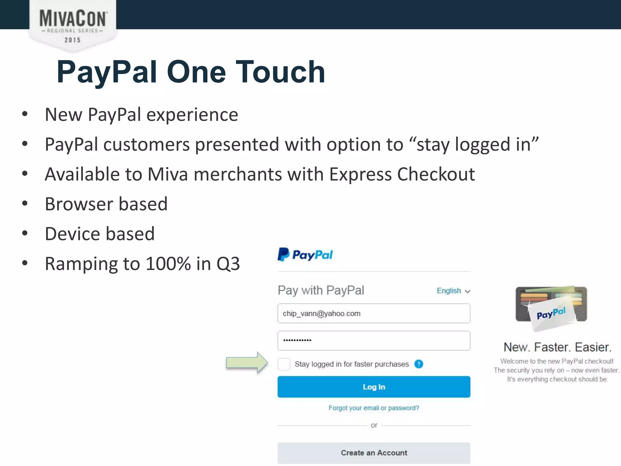 MivaCon Seattle - PayPal One Touch | PPTX