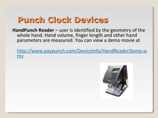 PayPunch Biometric Time and Attendance Solution | PPT