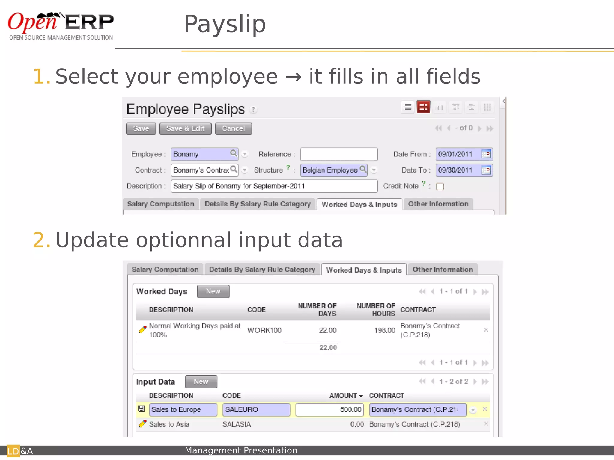 OpenERP Payroll Introduction | PDF
