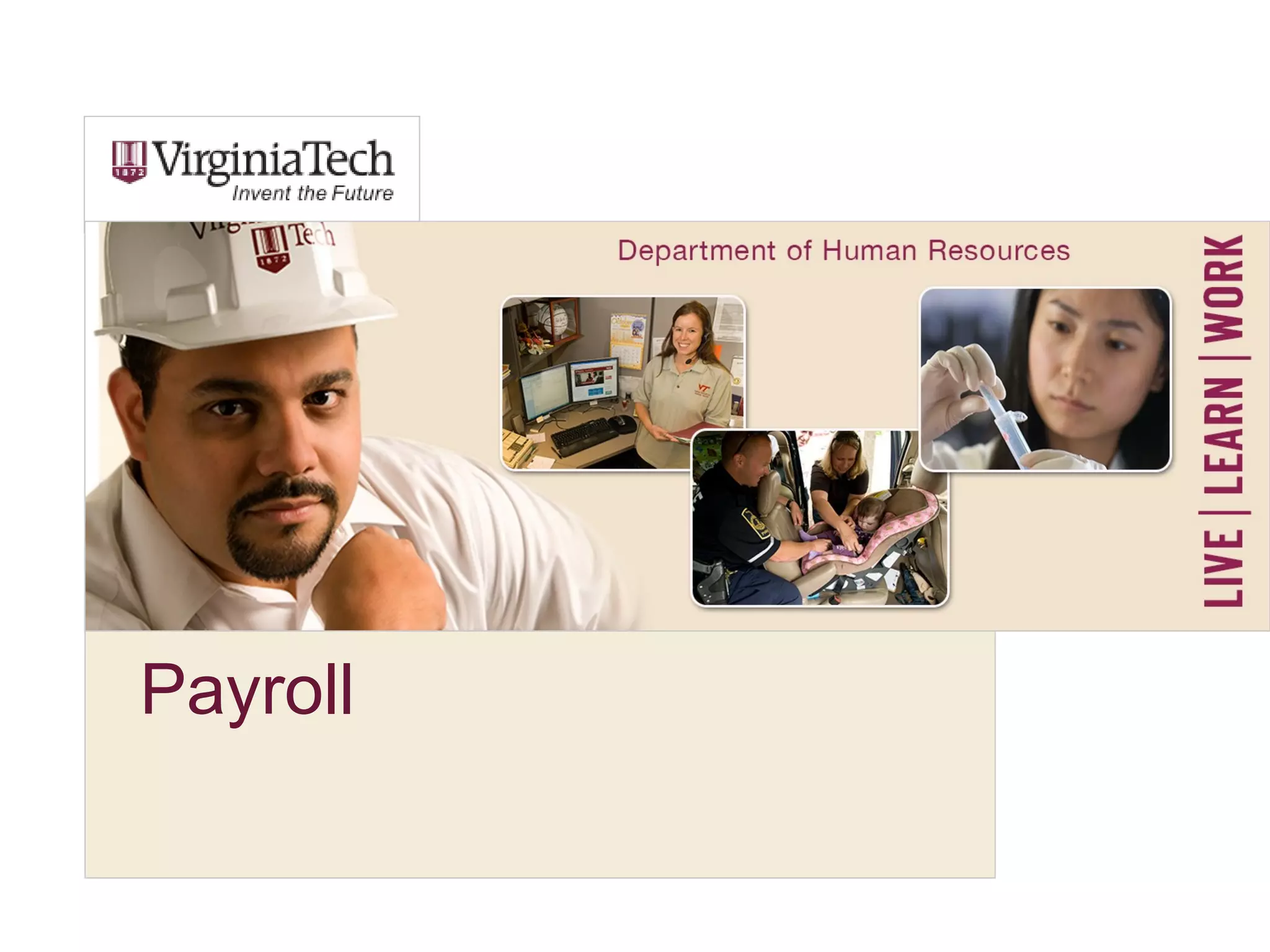 Virginia Tech - New Employee Orientation - Payroll | PPTX