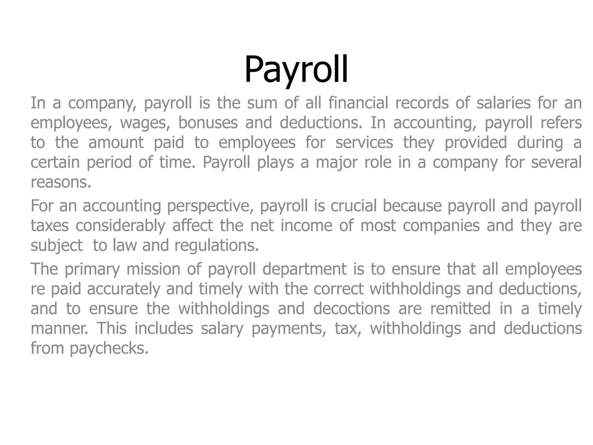 Payroll | PPTX
