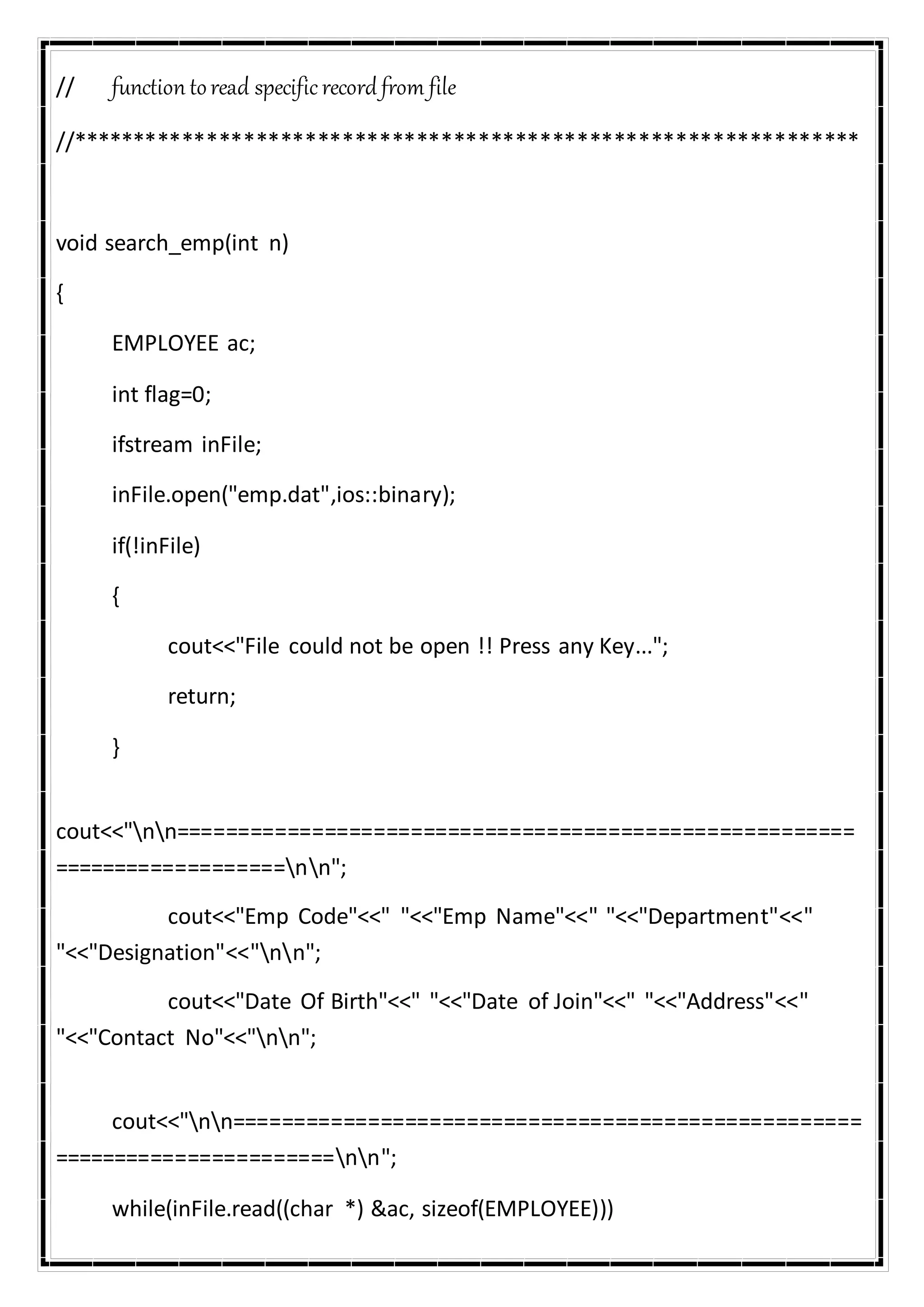 computer project code ''payroll'' (based on datafile handling) | DOCX