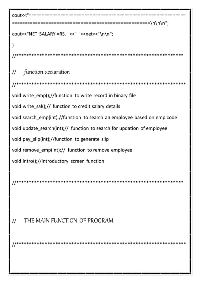 computer project code ''payroll'' (based on datafile handling) | DOCX
