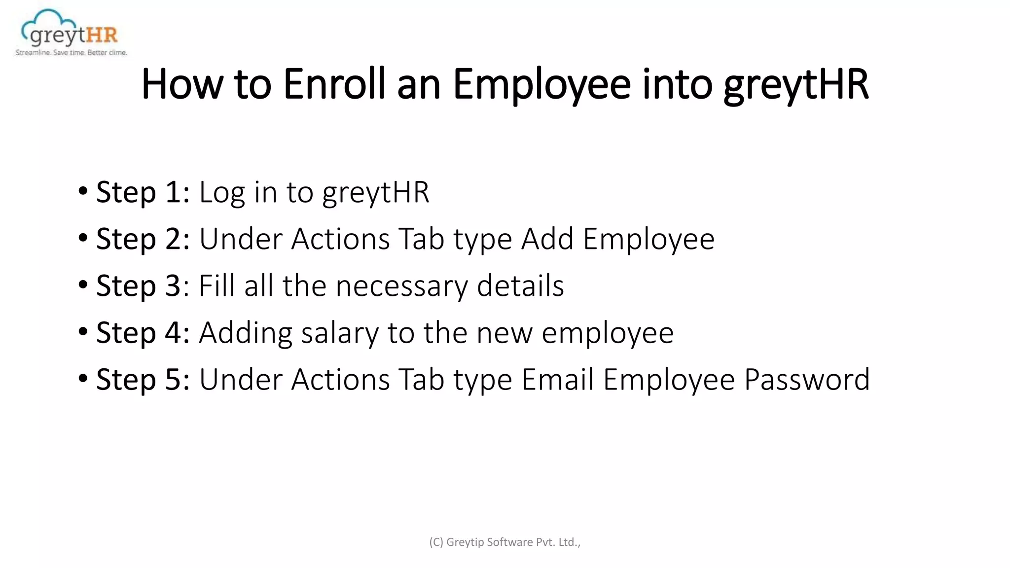Easy Payroll Process with greytHR | PPTX